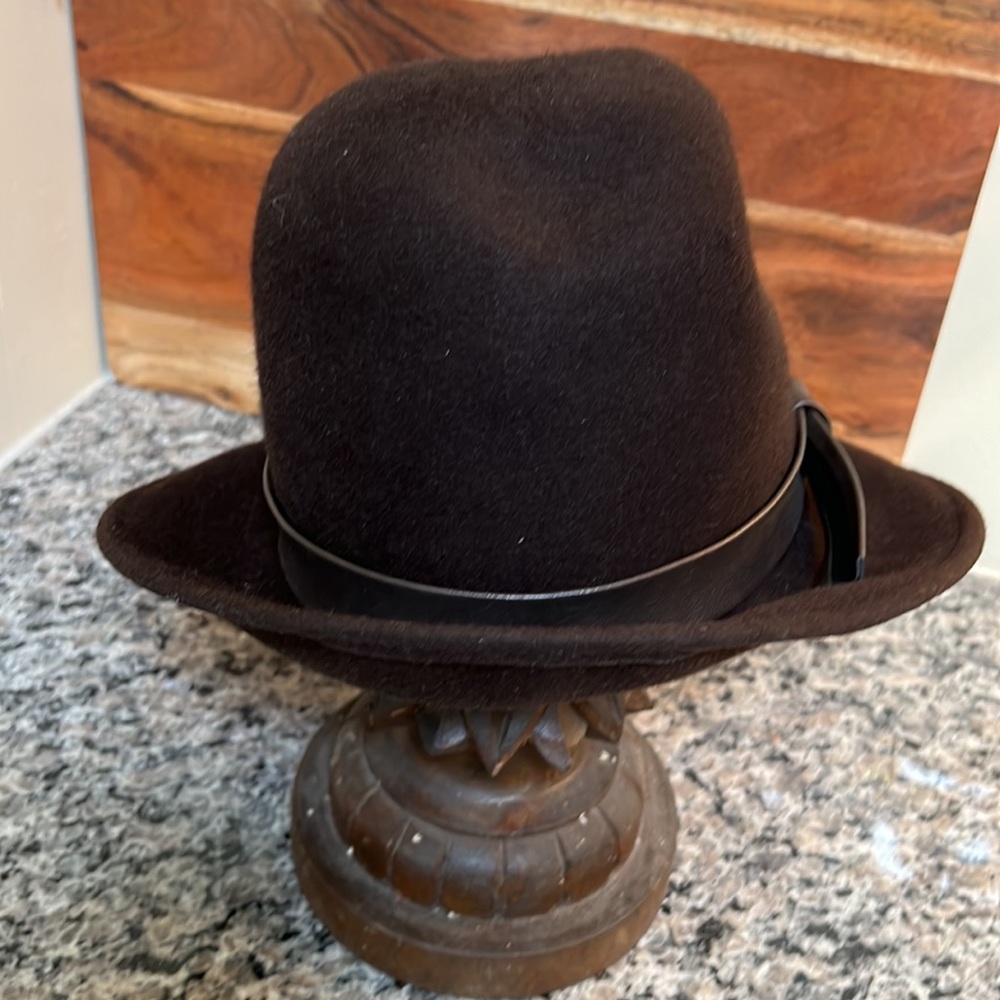 Vintage Brown Wool Glenover Henry Pollak Fedora Gem